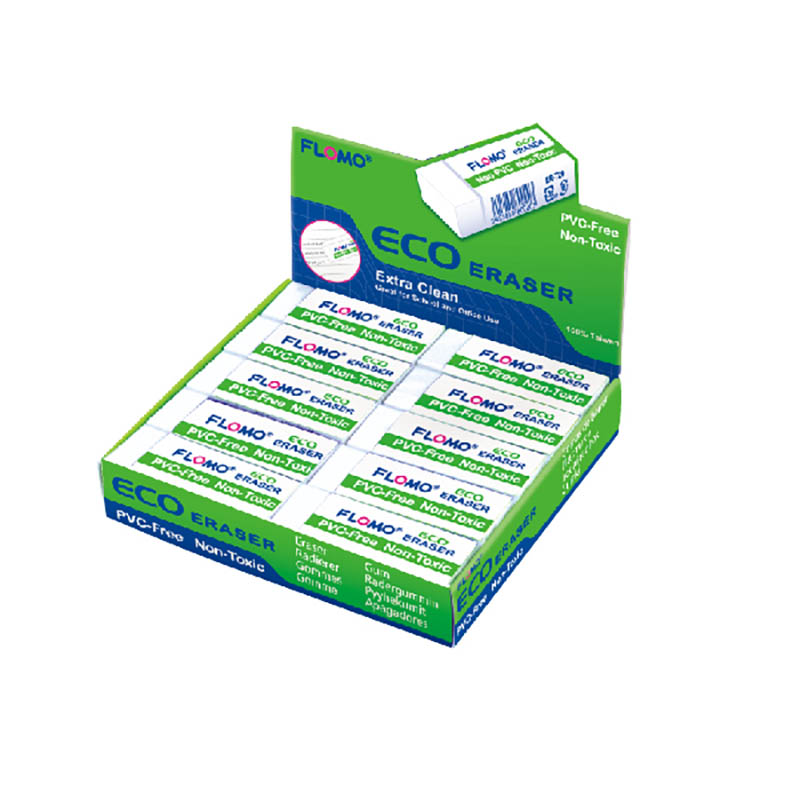 ER-T20 Non-toxic standard eraser, Pack of 20 | FLOMO Group