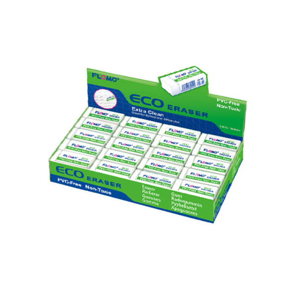 ER-T40 Non-toxic standard eraser, Pack of 40 | FLOMO Group